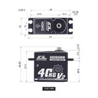 China New AGFRC 40KG High Torque 0.071s Steel Gear 8.4V IP67 Waterproof 25T STD Digital Programmable Brushless RC Car Robot Servo for sale