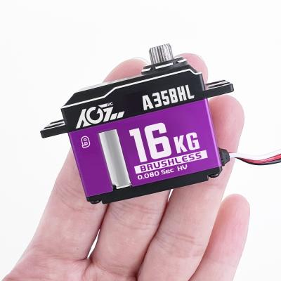 China Hot AGFRC Full Mid Size 16KG High Torque 0.08s 8.4V Titanium Gear Digital Programmable Brushless RC Car Aircraft Robot Servo for sale