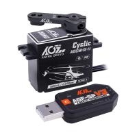 China Hot AGFRC A80BHX-H Cyclic Swash Plate 30KG 0.038Sec High Torque 8.4V Voltage Metal Gear Brushless Helicopter Servo for sale