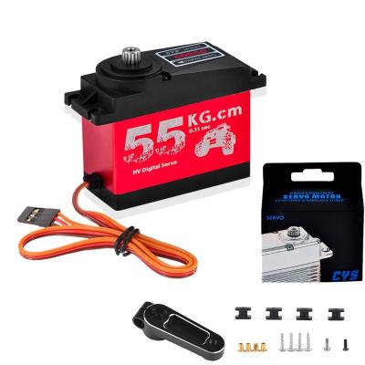China CYS-S0650 Large 55Kg HV High Torque Metal Gear Digital Servo For RC Car Boat Airplane HPI Rovan Baja 5B 5T for sale