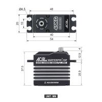 China Hot A81BHMW 45KG Monster Torque 0.085s High Speed Magnetic Waterproof Digital Brushless Servo for sale