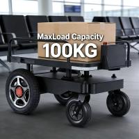 China Foxtechrobot Folo100 Pro KG Capacity Auto Follow and Remote Control Cart Radar Trolley Robot for Supermarket for sale