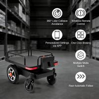 China Foxtechrobot Folo100 Pro KG Capacity Auto Follow and Remote Control Cart Radar Trolley Robot for Supermarket for sale