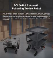China Foxtechrobot Smart Factory Material Transport Hand Platform Trolley Cart Retail Welding Robot Following Shopping Trolley for sale