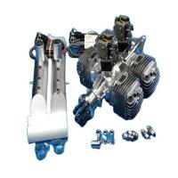 China DLE222 Model Airplane Gasoline Engine Four Cylinder Two Stroke Side Exhaust Natural Air-cooled Hand Starting 222CC Displacement for sale