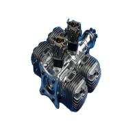 China DLE222 Model Airplane Gasoline Engine Four Cylinder Two Stroke Side Exhaust Natural Air-cooled Hand Starting 222CC Displacement for sale