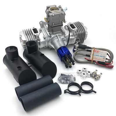 China DLE130 Model Airplane Gasoline Engine Double Cylinder Two Stroke Natural Air-cooled Hand Starting 130CC Displacement for sale