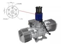 China DLE130 Model Airplane Gasoline Engine Double Cylinder Two Stroke Natural Air-cooled Hand Starting 130CC Displacement for sale