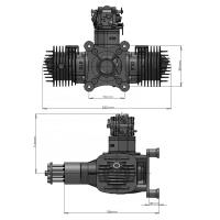 China DLE120 RC Model Aircraft Gas Engine For Remote Control Gasoline Airplane 12HP 7500RPM Enige Parts for sale
