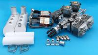 China DLE 120CC DLE120 T4 Gasoline Engine Four-cylinder Two-stroke Side Exhaust Natural air Cooling 12hp/7500rpm Drones Accessories for sale