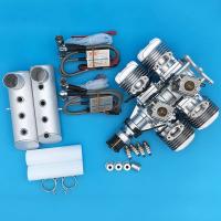 China DLE 120CC DLE120 T4 Gasoline Engine Four-cylinder Two-stroke Side Exhaust Natural air Cooling 12hp/7500rpm Drones Accessories for sale