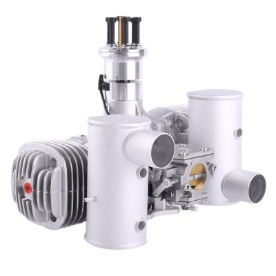 China Dle170 Engine Model Aircraft Gasoline Twin-Cylinder Two-Stroke Side Exhaust Naturally Air-Cooled Manual Start Cc for sale