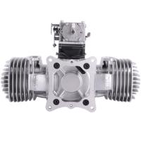 China Dle170 Engine Model Aircraft Gasoline Twin-Cylinder Two-Stroke Side Exhaust Naturally Air-Cooled Manual Start Cc for sale