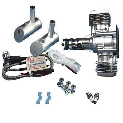China Dle New Original 40cc Gasoline Petrol Engine Twin Cylinder For Rc Airplane Side Exhaust Natural Wind Cold Hand Start for sale