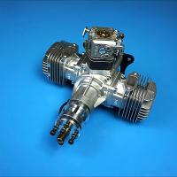 China Dle New Original 40cc Gasoline Petrol Engine Twin Cylinder For Rc Airplane Side Exhaust Natural Wind Cold Hand Start for sale