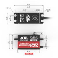 China Hot AGFRC A50BHLW 19KG Case Brushless IP67 Waterproof Programmable Low Profile Servo Ideal For 1/10 RC Drifting Car for sale