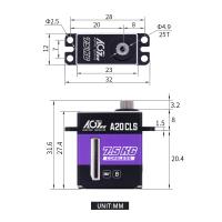 China AGFRC 8.4V 7.5KG High Torque 12mm Steel Gear 0.08Sec Coreless HV Mini Programmable Digital 21g Servo SCX24 RC Car Robot for sale
