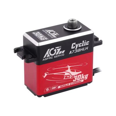 China Hot AGFRC A73BHLH Cyclic Swash Plate 30KG 0.095Sec Hi Torque 8.4V HV Brushless Helicopter Servo For RC SAB for sale