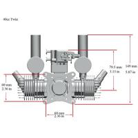 China Rcgf 40cc Twin Cylinder Petrol/Gasoline Engine Dual With Muffler/Igniton/Spark Plug For Rc Model Airplane for sale