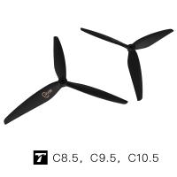 China 1Pairs 7.5X4.6 8.5X5 9.5X5 10.5X5 T-Hobby Plastic Propeller 3 Blades Black Carbon Reinforced Nylon For Rc Fpv Drone for sale