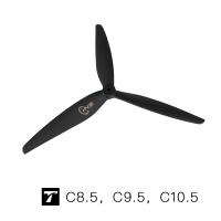 China 1Pairs 7.5X4.6 8.5X5 9.5X5 10.5X5 T-Hobby Plastic Propeller 3 Blades Black Carbon Reinforced Nylon For Rc Fpv Drone for sale
