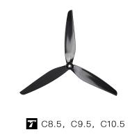 China 1Pairs 7.5X4.6 8.5X5 9.5X5 10.5X5 T-Hobby Plastic Propeller 3 Blades Black Carbon Reinforced Nylon For Rc Fpv Drone for sale