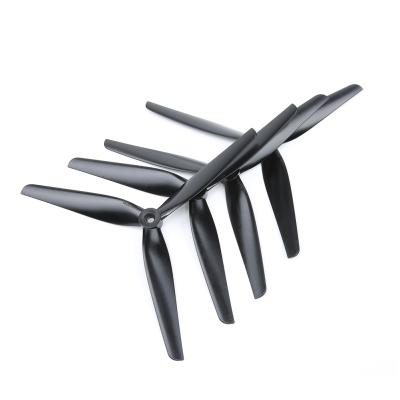 China Hot HQ 8-Inch 3 Blade Tri-Blade Propeller Black Glass Fiber Nylon DIY Parts For FPV Cinelifter Longrange Drones (1CW+1CCW) for sale