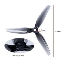 China Wholesale Price 4pcs HQ Ethix S5 Prop Light Grey 5X4X3 5040 5inch 3-Blade Propeller CWCCW For POPO RC Racing Drone Parts for sale