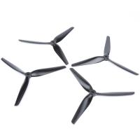 China New HQ 8-Inch 3 Blade Tri-Blade Propeller Black Glass Fiber Nylon DIY Parts For FPV Cinelifter Longrange Drones (1CW+1CCW) for sale