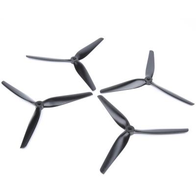China New HQ 8-Inch 3 Blade Tri-Blade Propeller Black Glass Fiber Nylon DIY Parts For FPV Cinelifter Longrange Drones (1CW+1CCW) for sale