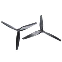 China New HQ 8-Inch 3 Blade Tri-Blade Propeller Black Glass Fiber Nylon DIY Parts For FPV Cinelifter Longrange Drones (1CW+1CCW) for sale