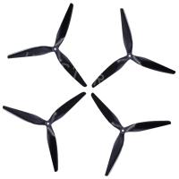 China Hq Prop Class X 13x12x3 Inch 3 Blade / Tri-Blade Black Carbon Reinforced Nylon Eller Cw Ccw For Fpv Rc Drone for sale