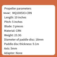 China Hqprop 10x5x3 50 -Inch 3 Blades Black Glass Reinforced Nylon Rc Fpv Drone Long Range Radio Accessories For Cw Ccw for sale