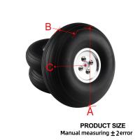 China PU Wheels Aluminum Hub 1.5/2.25/3.25/5/7 Inch For Gas/ Radio Control Toys Aeromodel Airplane for sale