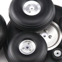 China PU Wheels Aluminum Hub 1.5/2.25/3.25/5/7 Inch For Gas/ Radio Control Toys Aeromodel Airplane for sale