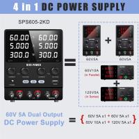 China Wholesale Sps605-2kd 60v 5a Digital Display Dual Channel Variable Voltage Regulator Laptop Repair Power Supply for sale