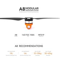 China T-MOTOR A8 12S 14S LiPo KV115 IPX6 Waterproof Agriculture Drone Sprayer Brushless UAV Motor for sale
