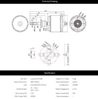 China T-MOTOR AT5230-A 25-30CC KV200 Brushless BLDC 3500W Durable Strong Motor for Aircraft Actuator for sale