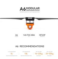 China Ligpower A6 14S KV180 Big Large Agriculture Quadcopter Bldc Motor Drone Combo Set with Prop Esc for sale