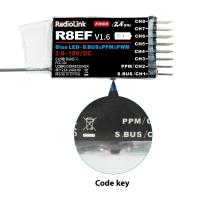China Ledi R8Ef 8-Channel 2000m Mini Aircraft Receiver 2.4GHz Carbon Parts for Mini Drone Model Supports SBUS/PPM/PWM Signal for sale