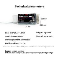 China Ledi R8Ef 8-Channel 2000m Mini Aircraft Receiver 2.4GHz Carbon Parts for Mini Drone Model Supports SBUS/PPM/PWM Signal for sale