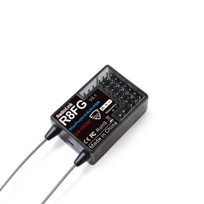 China Ledi R8Fg 8-Channel Waterproof Racing Drone Receiver Long-Distance 600m Return Voltage Parts Plastic Vehicle Ship Accessories for sale