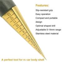 China Stainless Steel Hole Opener Reamer Drill 0-14mm Puncher Car Scissors For RC Ship Aircraft DIY Tools Metal Material for sale