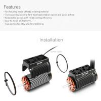 China 55mm Double Fan 5V Brushless Motor Radiator Cooling With Housing 1/5 RC Traxxas X-Maxx for sale