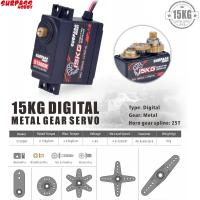 China SURPASS Hobby S1500M 15KG Metal Gear Servo Digital For 1/10 1/8 High-Speed RC Car Aircraft Boat Smart Robot for sale