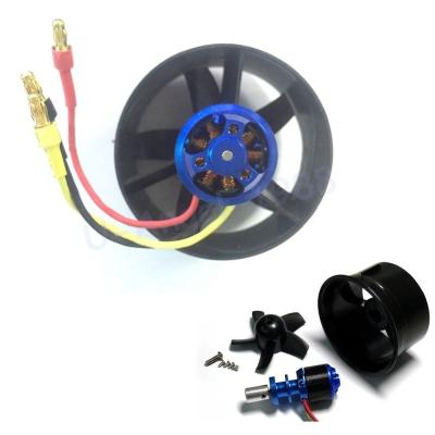 China 70mm / 90 6 Blades Ducted Fan EDF With F2839 3000KV / F3553 1750 650W/ 1600W Brushless Motor For RC Airplane for sale