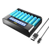 China 8-Slot LCD Ni-MH Battery Charger 1.2V Lcd Charger for AA/AAA Toy Remote Control No. 5/7 Multi-Slot Ni-MH Battery Charger for sale