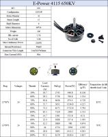 China X4115 400kv / 650 3-8s Brushless Motor Compatible 13/15/16inch Propeller for Fpv Rc Racing Drone Parts X / 3-8s for sale