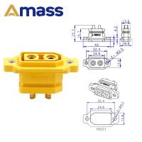 China Amass Xt90ne-F Panel Mountyellow/Black Male/Female Ne Through Wall Battery Plug with Fix Seat for sale