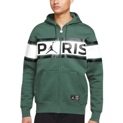 China Military Green Paris Saint Germain Hoodie PSG Zip Hoodie for sale